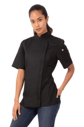 Chef Works Damen Springfield Kochmantel Kochjacke, schwarz, XX-Large