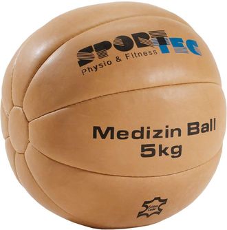 Sport-Tec Medizinball aus Leder, ø 30 cm, 5 kg