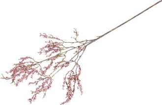 DPI künstlicher weihnachtlicher Beerenzweig mit Glitzer (rosee), 1 Stück, ca. 105 cm, Rose, Rosee, moderne Weihnachtsdeko, künstlicher Weihnachtszweig mit