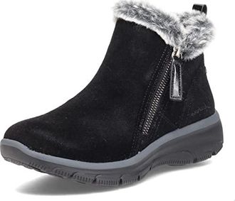 Skechers Easy Going-High Zip 167108-BLK, Womens Winter Boots,Boots, Black, 40 EU