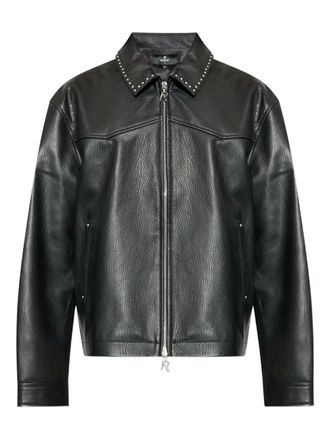 Represent x Iron Maiden Trooper Lederjacke mit Nieten - Schwarz