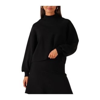 Moss Copenhagen Schwarzer Pullover f&uuml;r Stilvolle Frauen - - Knitwear - Damen - Schwarzk - S/M