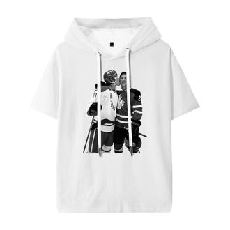 Generic HeatRivalry Hollanov T-shirt &agrave; capuche Rozanov Hollander pour femmes et hommes T-shirt &agrave; manches courtes d&eacute;contract&eacute; Streetwear Tops, blanc, XXL