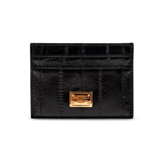 Dolce & Gabbana Porte-cartes &agrave; logo emboss&eacute; - Femme - Accessoires - Noir - Taille: ONE Size