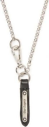 Our Legacy Collier cha&icirc;ne &agrave; maillons avec plaque m&eacute;tallique grav&eacute;e