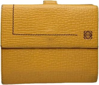Loewe unisex, Pre-owned, Jaune, Taille: ONE Size Portefeuille en cuir Pre-owned
