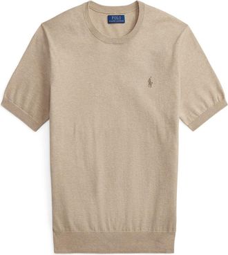 Ralph Lauren Strickshirt aus Baumwolle mit Logo-Aufn&auml;her in