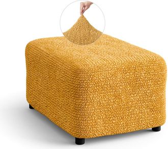 Paulato by GA.I.CO. PAULATO - Hockerbezug aus einfarbiger Mikrofaser, bi-elastisches, kratzfestes und maschinenwaschbares Gewebe, patentierte WavyTech-Technologie, Made i