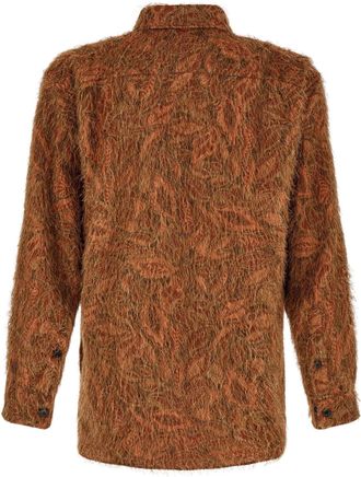 Dries Van Noten Shaggy Jacquard Shirt - Rust