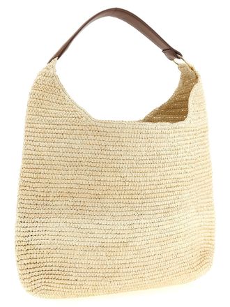 Maison Michel Womens Brown Raffia Shoulder Bag