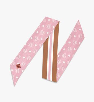 MCM Petite Schal aus Bio-Seide mit Monogramm-Print SOFT PINK VISETOS