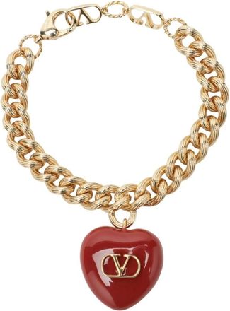 Valentino Garavani Femme, Accessoires, Jaune, Taille: S Coeur Royal Chain Bracelet