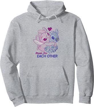 Disney Lilo & Stitch Valentinstag Stitch & Angel Pullover Hoodie