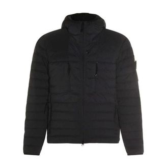 Stone Island Veste matelass&eacute;e &agrave; capuche en duvet - Homme - Vestes - Bleu - Taille: 2XL