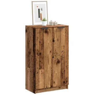vidaXL Vidaxl - Armoire &agrave; chaussures vieux bois 59x35x100,5cm bois ding&eacute;nierie