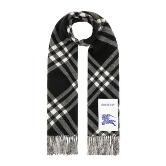 Burberry Check Cashmere Scarf - unisex - Accessoires - Noir - Taille: ONE Size