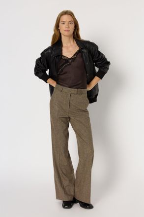 Gerard Darel Pantalon flare chin&eacute; - CORALIE - Marron