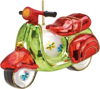 Sareva Weihnachtskugel Scooter Gr&uuml;n Rot