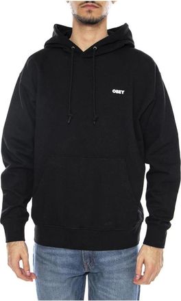 Obey Homme, Sweatshirts et sweats &agrave; capuche, Noir, Taille: M Icon Stencil Flame Fleece Sweat &agrave; capuche