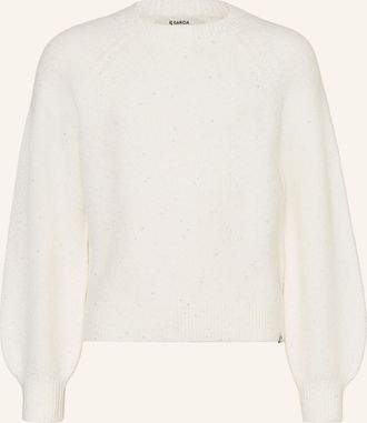 Garcia Garcia Pullover Mit Pailletten weiss