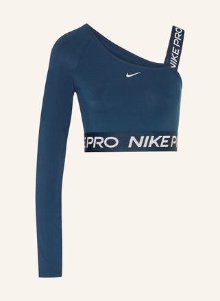 Nike Cropped-Top Dri-Fit Shine blau