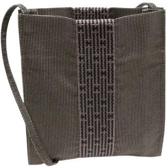 Herm&egrave;s Pre-owned Herline Pochette Canvas Schultertasche - - Pre-owned - Damen - Grau - ONE SIZE