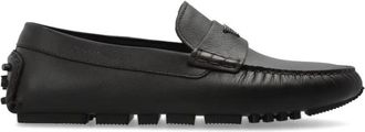 Emporio Armani Homme, Chaussures, Brun, Taille: 43 EU Mocassins de conduite en cuir Saffiano
