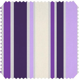 Novely OXFORD 210D - D130 Streifen Lila/Creme/Grau - Bedruckter Polsterstoff - Outdoor Dekostoff - Wasserabweisende Reißfeste Meterware 1lfm