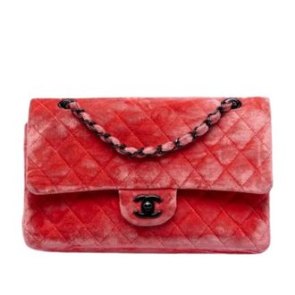 Chanel Sac bandouli&egrave;re en velours Pre-owned - Femme - Pre-owned - Rouge - Taille: ONE Size