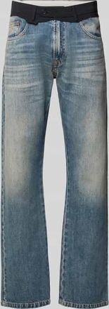 Maison Margiela Straight Fit Jeans mit kontrastivem Bund