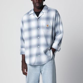 Carhartt Work in Progress Hemd L/S Tyers kariert aus Baumwolltwill in Blau