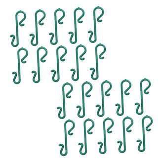 Amosfun 100 St&uuml;ck Weihnachtsdeko Haken aus Rostfreiem Kunststoff Kleiner Ornamente Haken f&uuml;r Christbaum Wiederverwendbar Praktisch f&uuml;r Girlanden Laternen und 