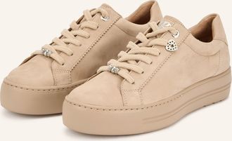 Paul Green Sneaker Mit Schmucksteinen beige