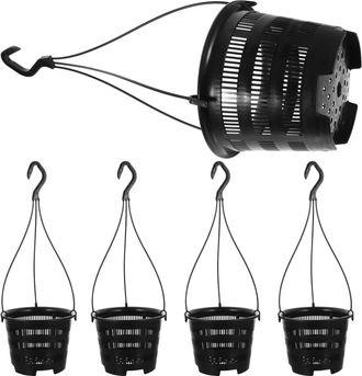 Yardwe 5 Sets Kunststoff Orchidee H&auml;ngenden Korb Dekorative H&auml;ngen Wachsenden Korb