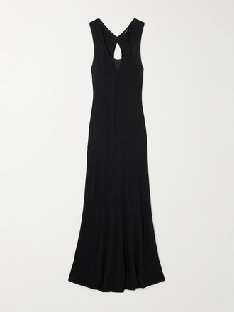 Joseph Maxikleid Aus Rippstrick Mit Cut-out - Schwarz