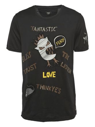 Fendi chemise multi-patchs - Noir