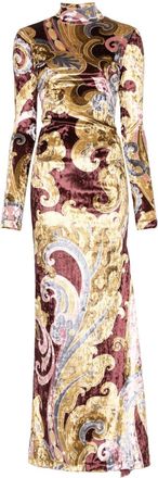 Etro Maxikleid mit Print - Braun