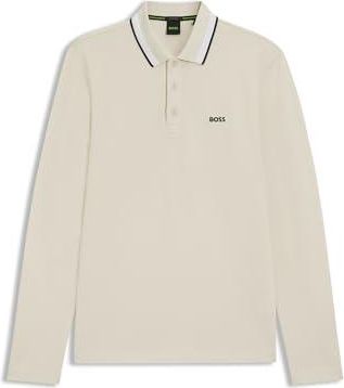 BOSS Polo Plisy pour Homme, Blanc Ouvert., XL