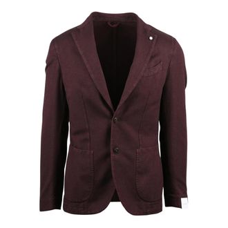 Luigi Bianchi Mantova Taillierter Blazer - - Jackets - Herren - Rot - M