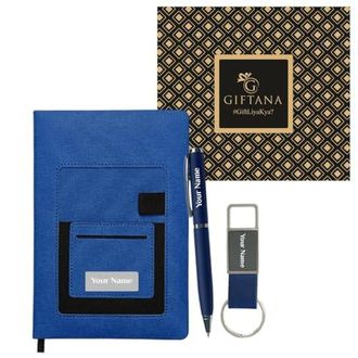 Generic Agenda de poche personnalis&eacute; en cuir synth&eacute;tique avec stylo et porte-cl&eacute;s pour homme et femme, cadeau 3 en 1 personnalis&eacute; pour mari, cadeau de Nouvel 