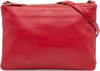 Celine Hobo Bags - Small Lambskin Trio Crossbody - Gr. unisize - in Rot - für Damen