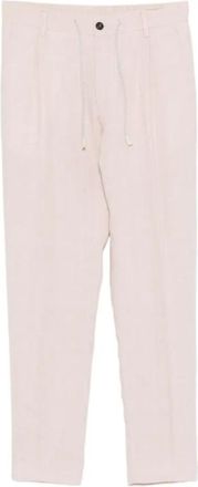 Eleventy Homme, Pantalons, Rose, Taille: W34 Pantalon en lin &agrave; cordon de serrage