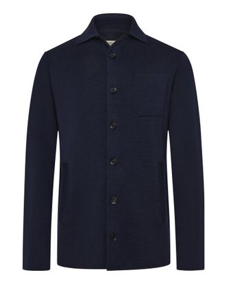 Maurizio Baldassari Leichtes Overshirt aus extrafeiner Schurwolle in