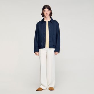 Sandro Blouson worker en denim