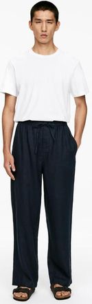 Arket Lockere Leinenhose -Blau