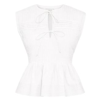 Camilla Pihl Mavie Top - - Tops - Damen - Wei&szlig; - L