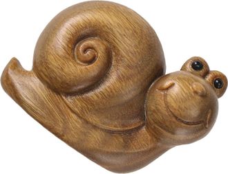 Cabilock Schneckenornament aus Holz Feine Verarbeitung Zartes Schneckendekor für Schreibtisch und Heimdekoration Stabiles Material Dekorative Sammlerfigur