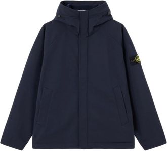Stone Island Homme, Vestes, Bleu, Taille: L Veste Soft Shell &agrave; Capuche
