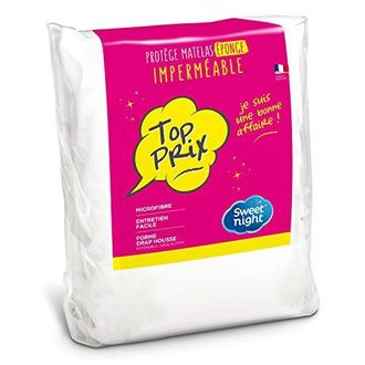 Sweet Night Alix Matratzenschoner Mikrofaser Wasserdicht und saugfähig Top Preis Mikrofaser weiß 160 x 200 cm