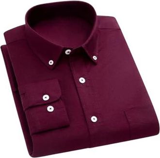 Generic Chemise &agrave; manches longues pour homme, coupe classique, poche simple, coupe ajust&eacute;e, haut d&eacute;contract&eacute;, tissu Oxford doux et solide pour le bureau, C283